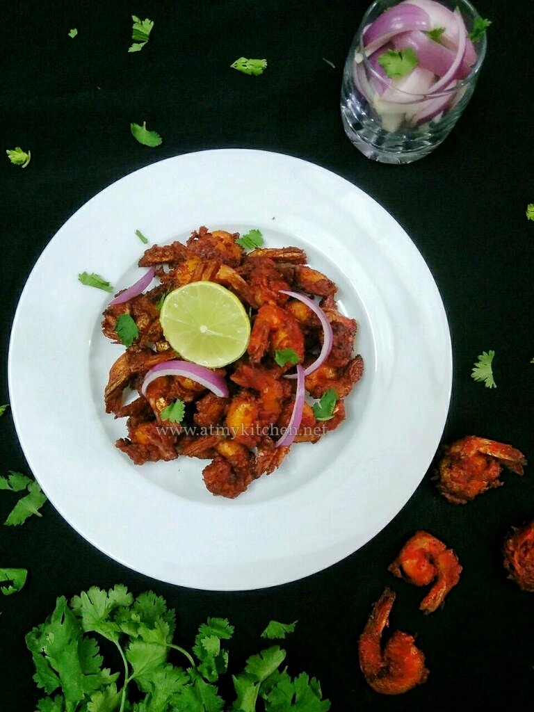 Prawn 65 recipe/ Shrimp recipe/ How to make crispy prawn fried recipe ...